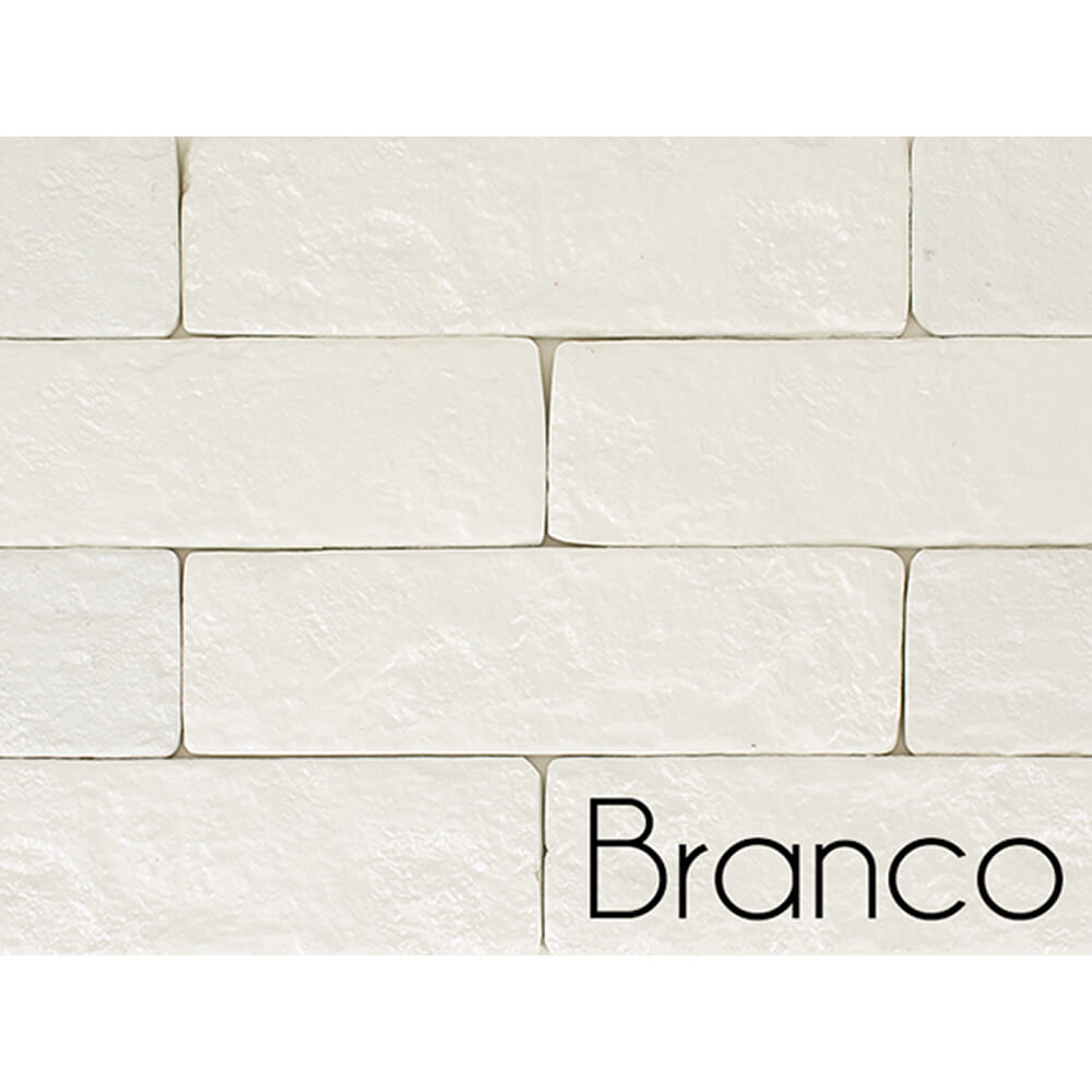 Revestimento 75x135x9mm Ecobrick Branco Santa Luzia