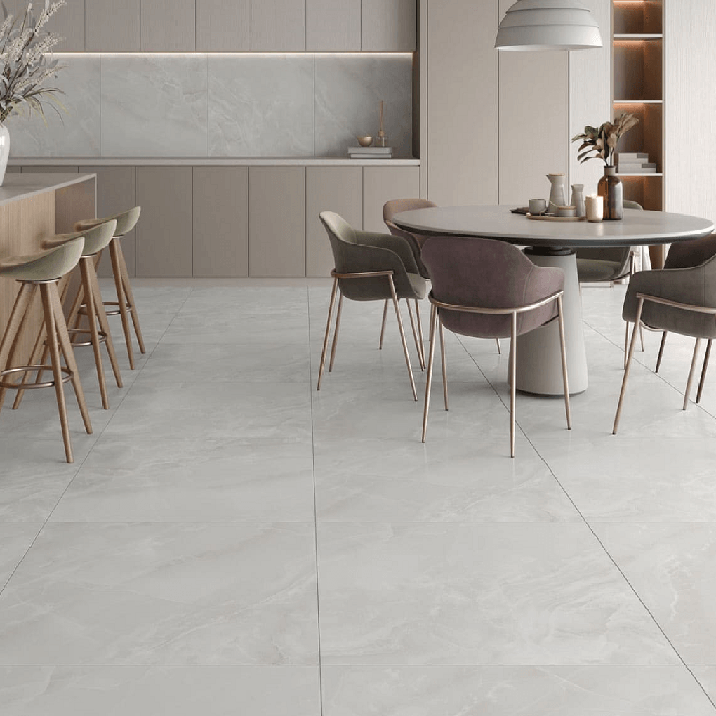 Piso Acetinado Retificado 87x87 Rubi Cinza Mate Extra Formigres Premium